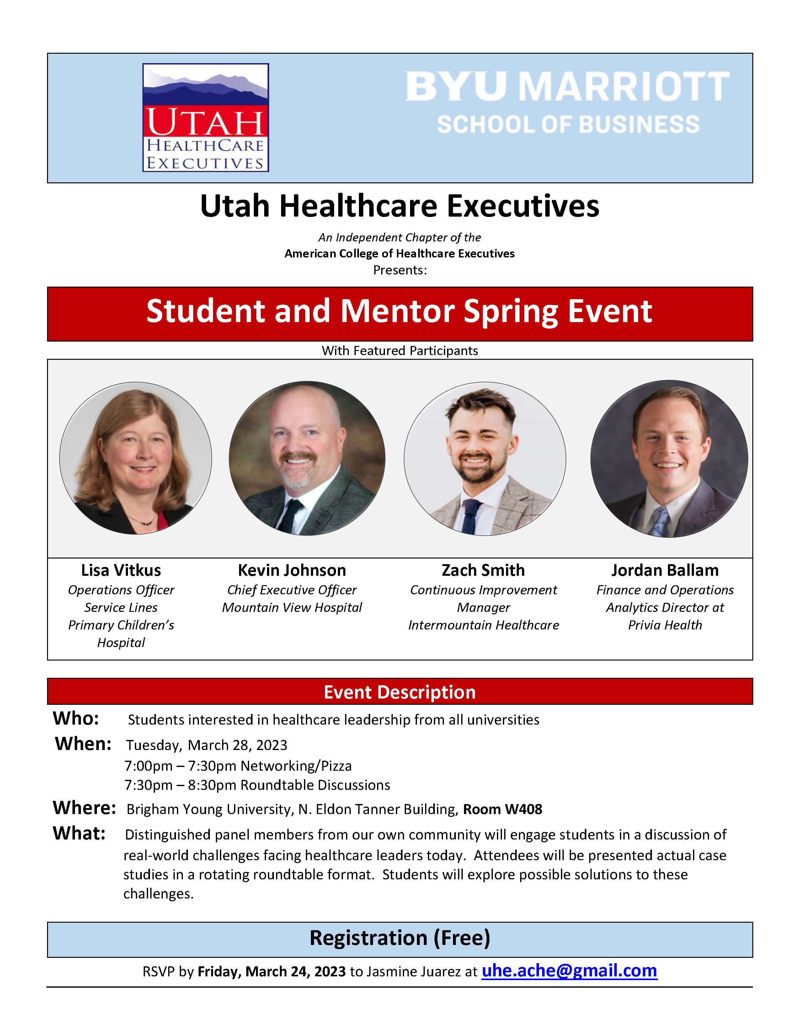 Spring Student & Mentor Event